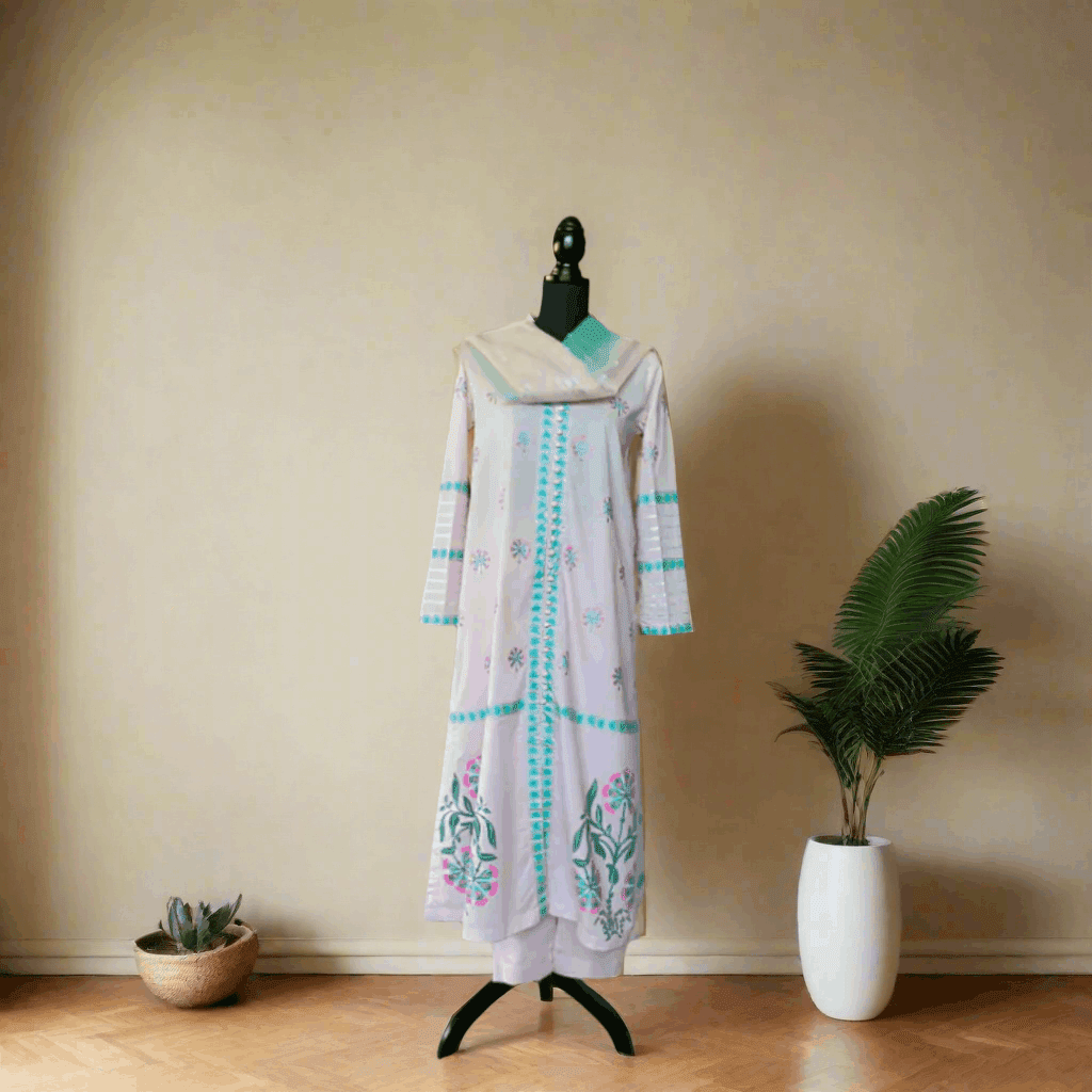 Floral Block Print Set - Emerald Raiment